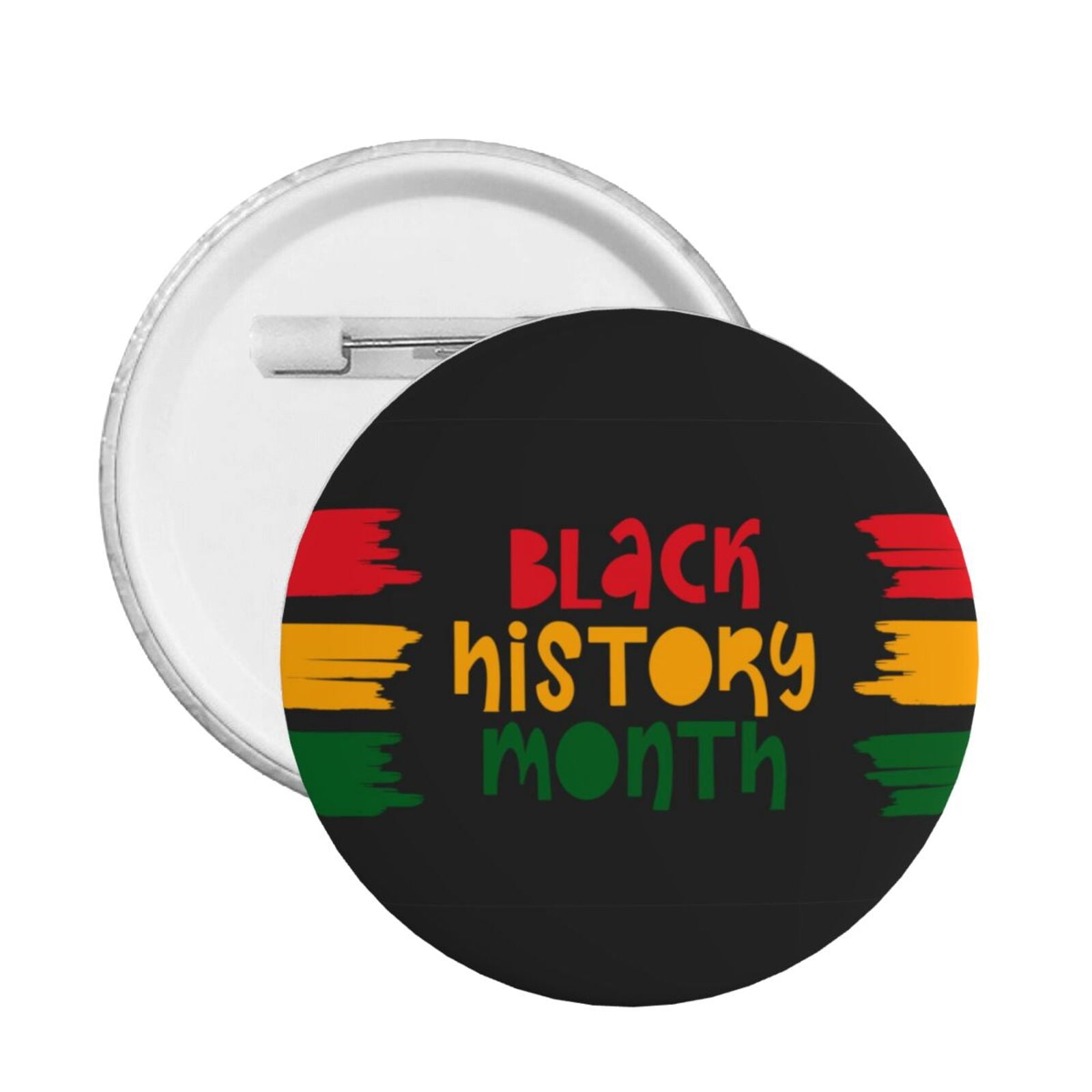Black History Month Round Badge Button Pin Brooch Hat Clothing Bag ...