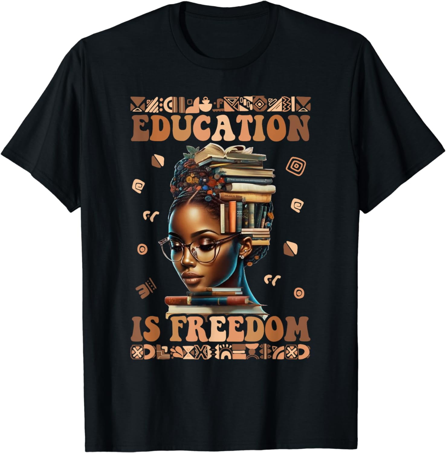 Black History Month Shirt Education Is Freedom Teacher Women T-Shirt ...