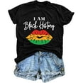 Black History Month Shirts Women: I Am Black History Tshirt Africa Lips ...