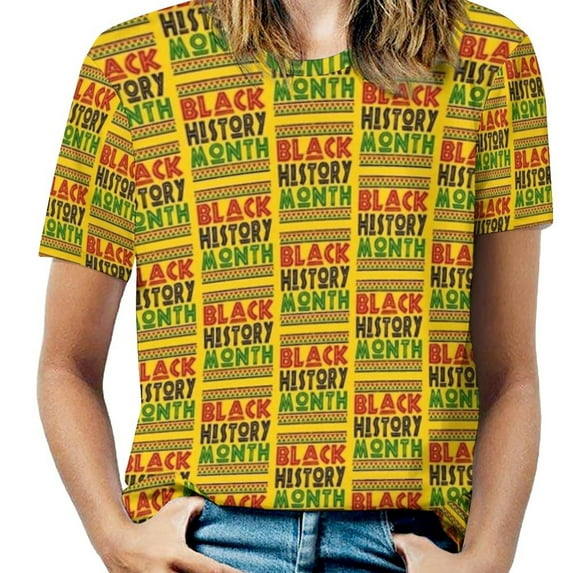 Black History Month Women Zipper Sexy Printed Vintage T Shirts Tops ...