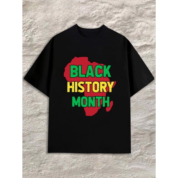 Black History Month for men black spring and summer clothing Basic ...