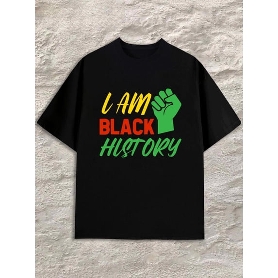 Black History Pride for men black Classic casual T-shirt, street style ...