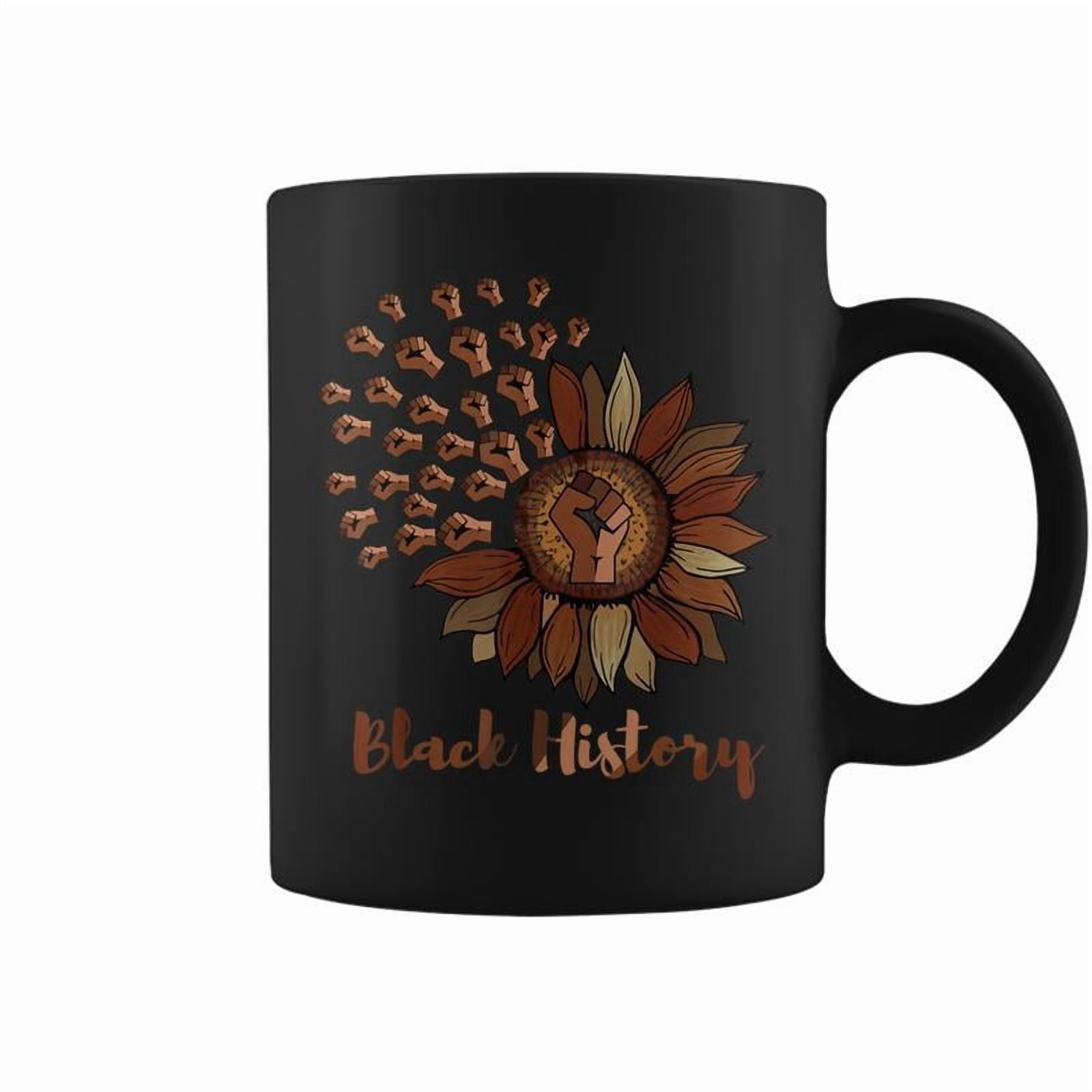 Black History Sunflower Melanin African Black History Month Coffee Mugs ...