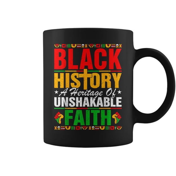 Black History Unshakeable Faith Junenth African American Coffee Mugs ...