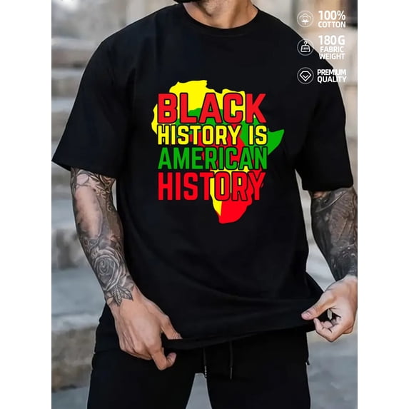 Black History men black 180G 100% Cotton Comfortable activewear,perfect ...