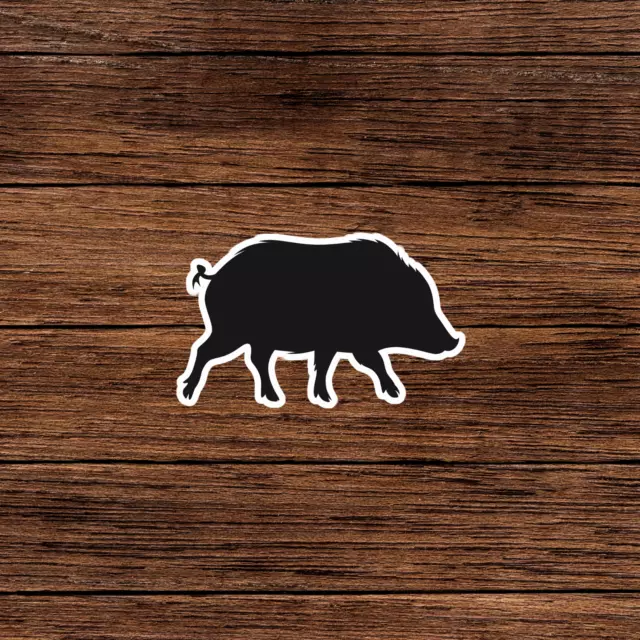 Black Hog Silhouette Vinyl Sticker - Boar Pig Farm Animal Car ...
