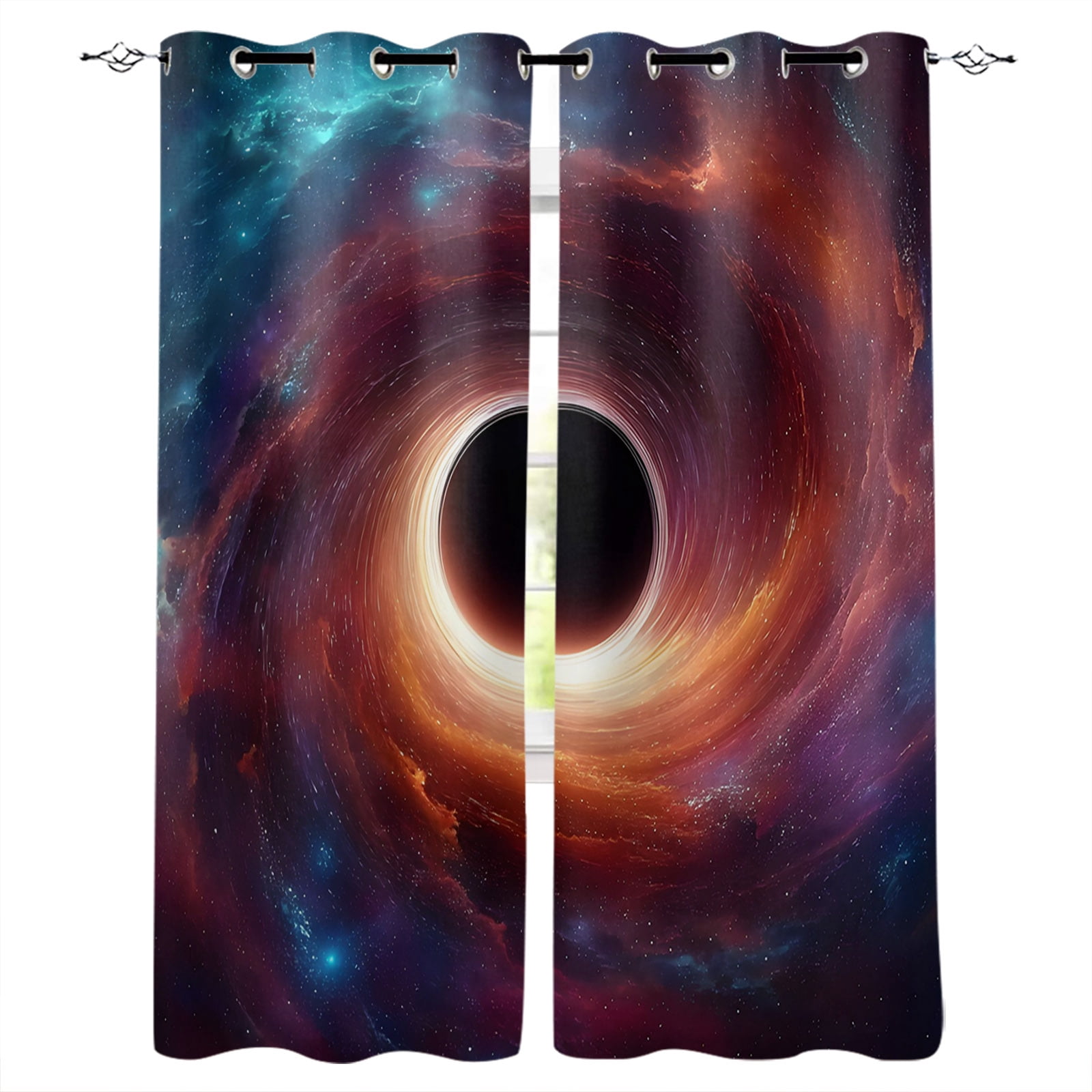 Black Hole Blackout Curtains for Bedroom/Living Room, Thermal Insulated ...