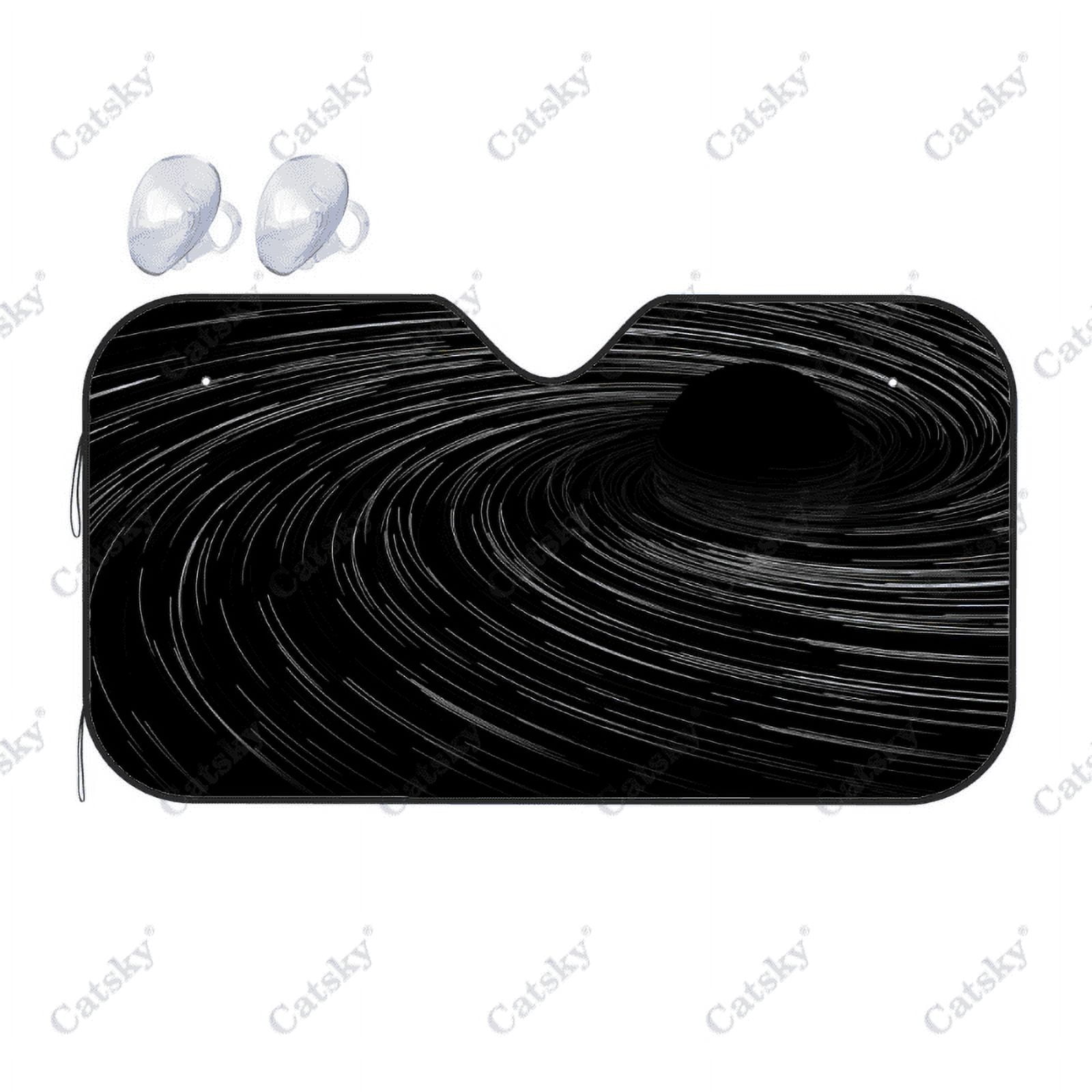Black Hole Car Windshield Cover Sun Shade Universal Folding Block UV ...
