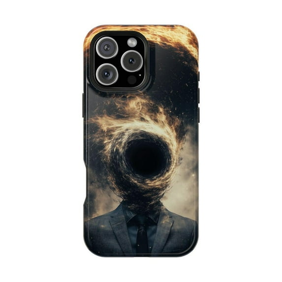 Black Hole Outer Space Vortex Suit Man Cosmic Illustration Phone Case ...