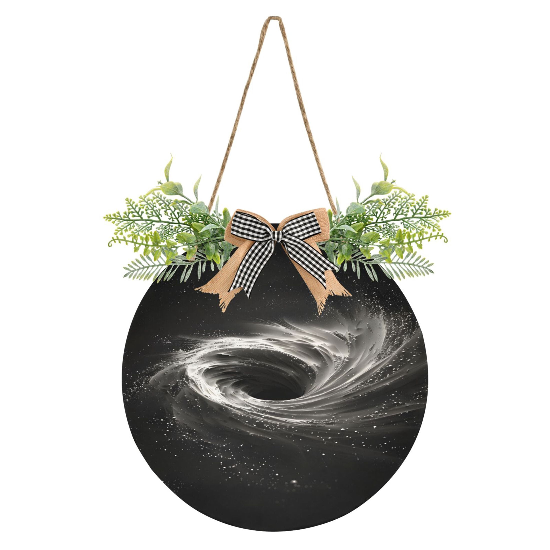 Black Hole Welcome Front Door Sign Round 12 inch Porch Hanging Sign ...