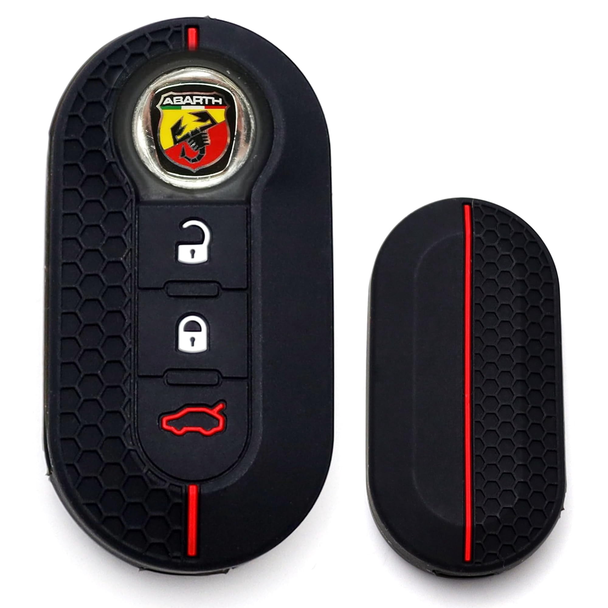 Black Honeycomb Pattern Soft Silicone Full Coverage Key Fob Cover For ...