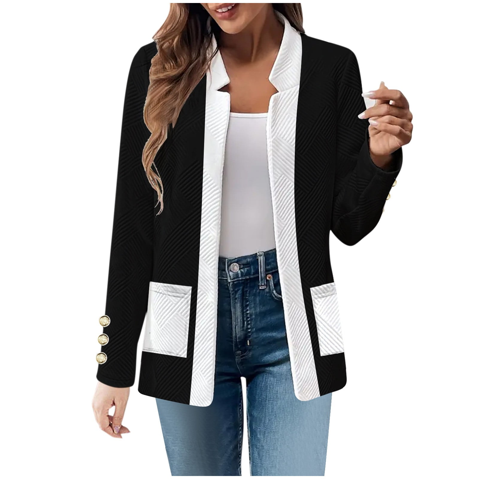 Black Hooded Basic Lounge for Women Fall Winter Long Sleeve Spandex ...