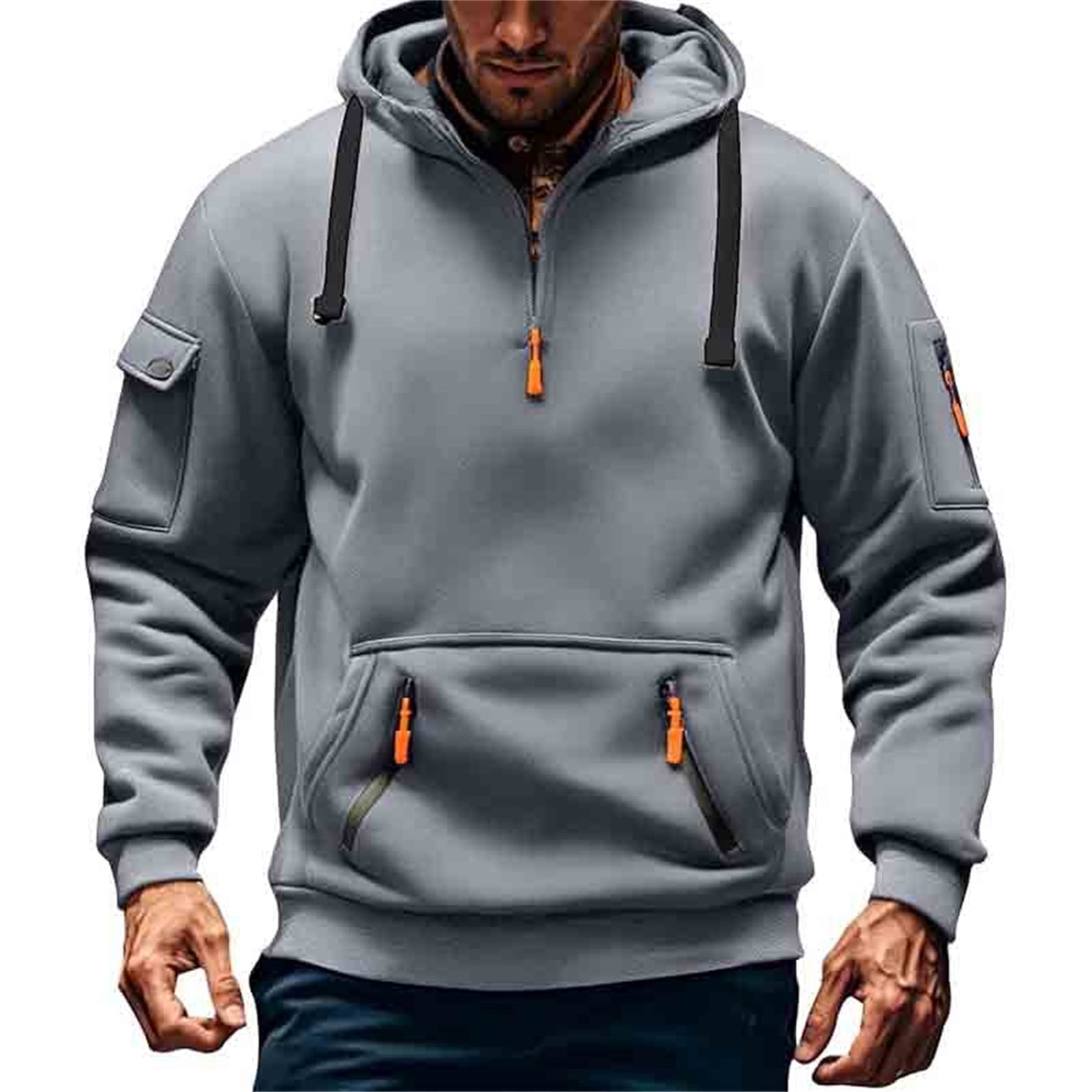 Black Hoodie Men,Winter Hooded Sweatshirt Fashion Casual Large Size ...