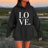 Black Hoodies for Womens Oversized Hoodies Winter Cute Sweatshirts ...