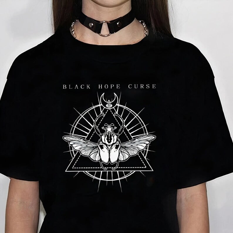 Black Hope Curse Shirt -goth shirt,goth clothing,goth hoodie,gothic ...