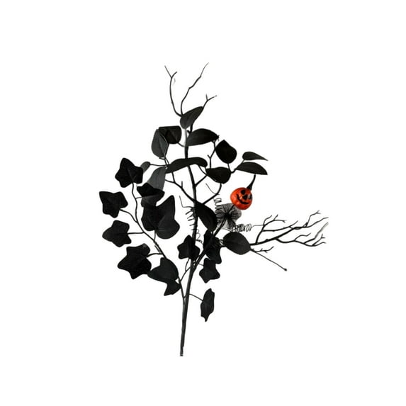Black Horror Maple Leaf Cuttings Halloween Home Fake Flower Decor Ghost ...