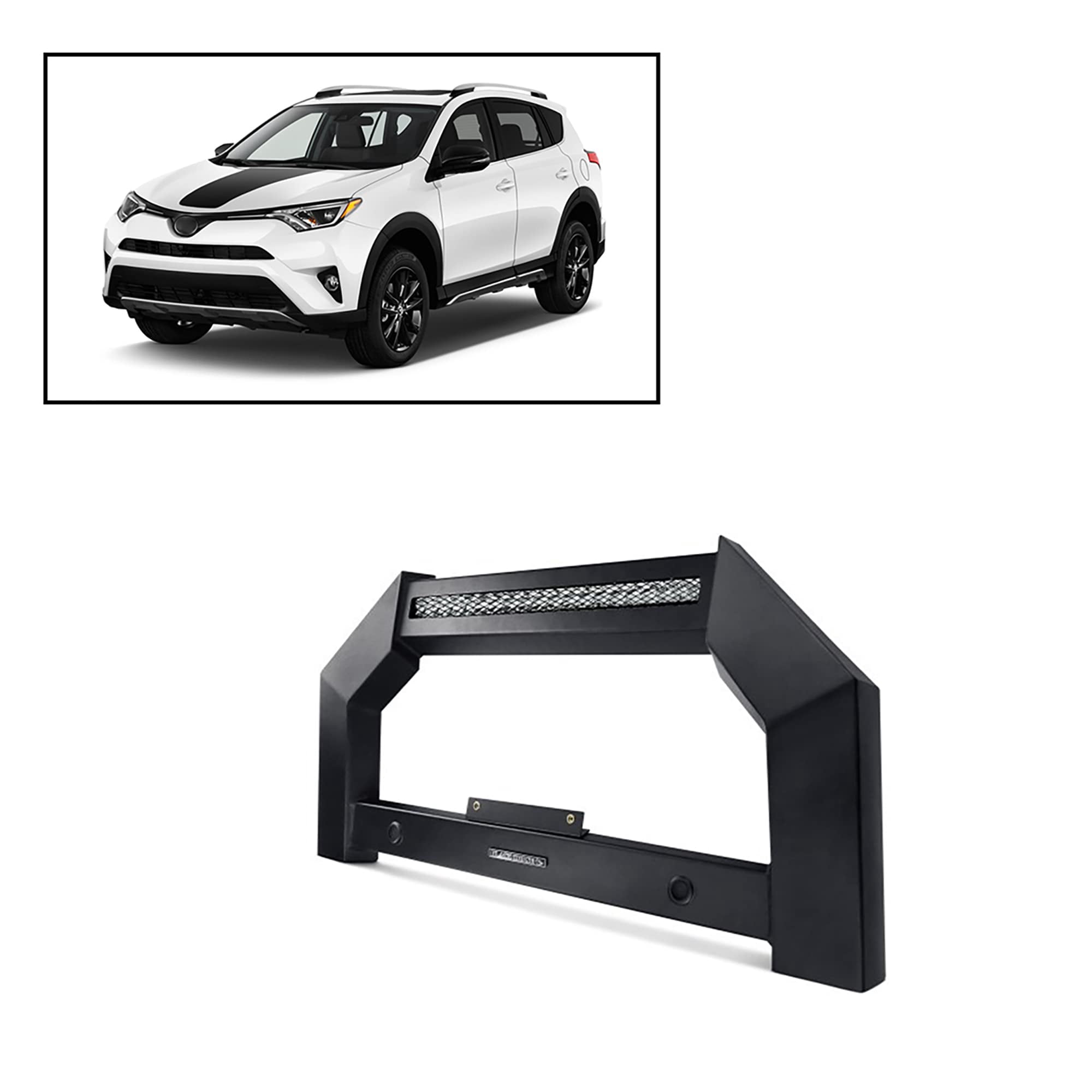 Black Horse ARMOUR Bull Bar No skid plate Matte Black Compatible with ...