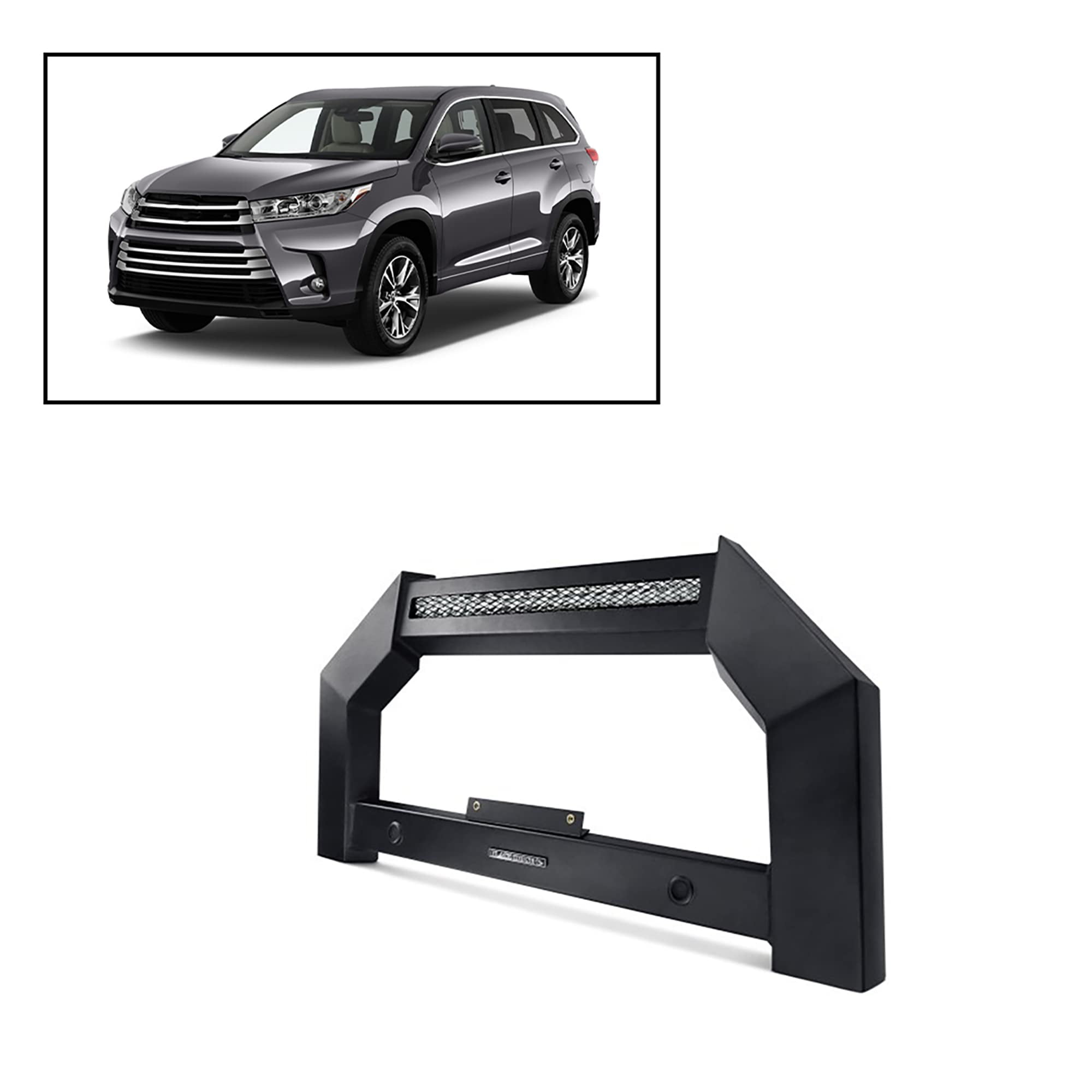 Black Horse ARMOUR Bull Bar No skid plate Matte Black Compatible with ...