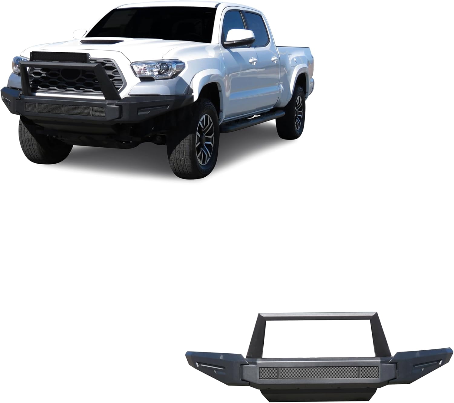 Black Horse Armour II Heavy Duty Modular Front Bumper Modular Matte ...
