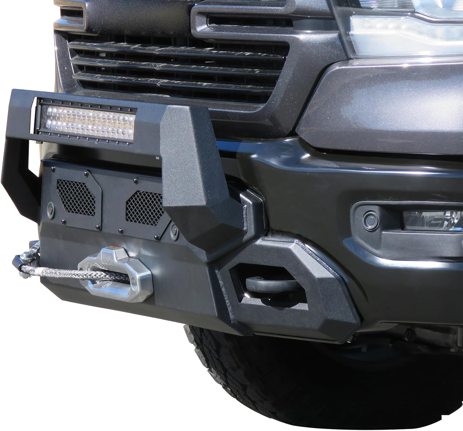 Black Horse Armour III Heavy Duty Front Winch Bumper Kit & Winch ...