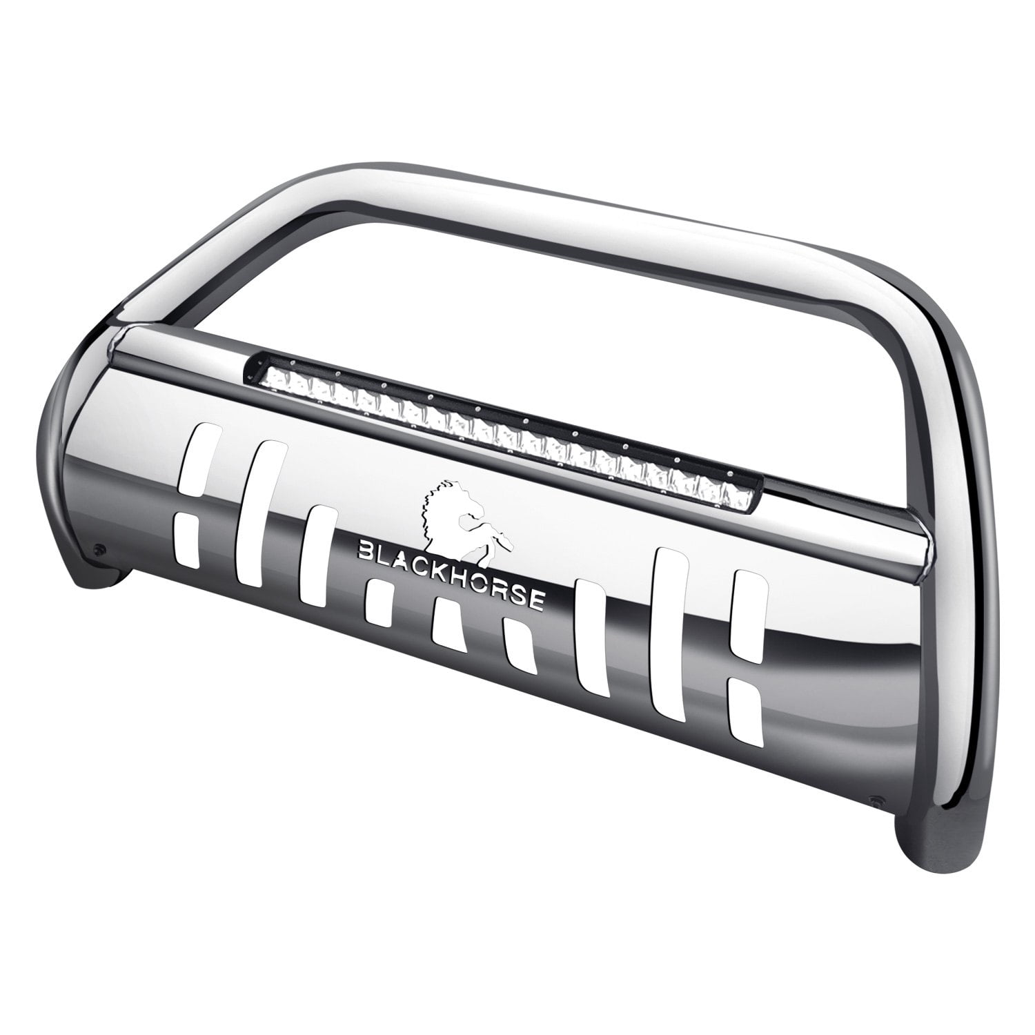 Black Horse Beacon Bull Bar Skid Plate Stainless Steel Compatible with ...