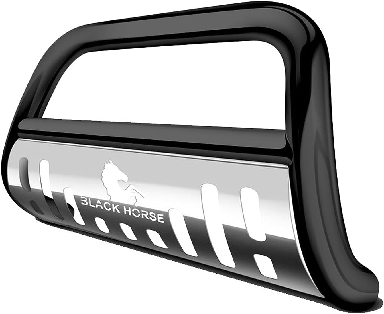 Black Horse Bull Bar Skid Plate Black Compatible with 2006-2010 Ford ...