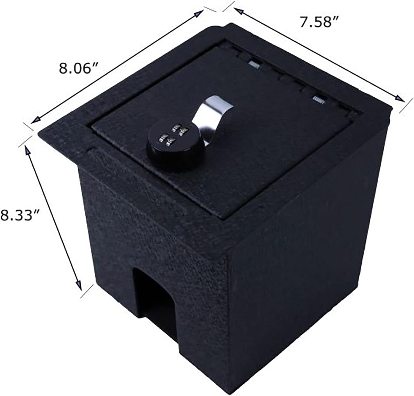 Black Horse Center Console Safe Security Lock Box, Black Gun Box ...