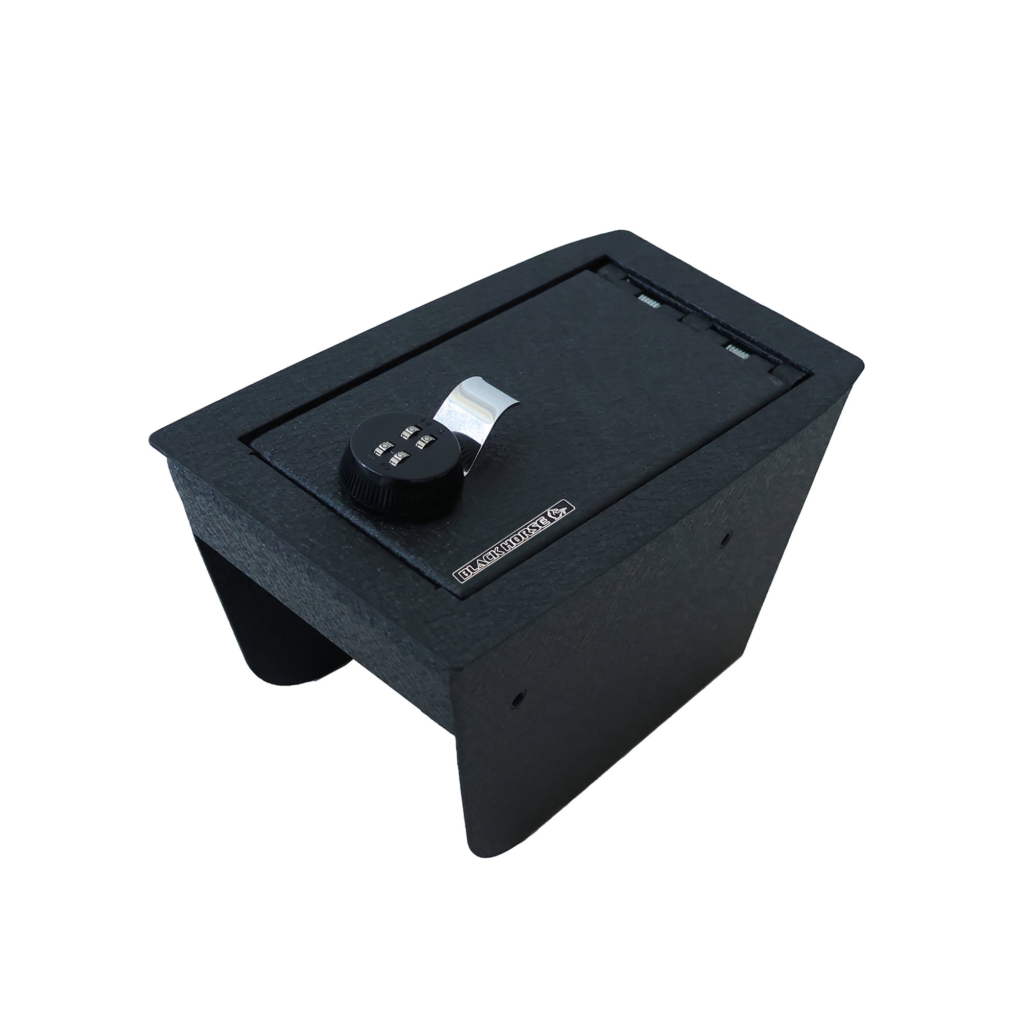 Black Horse Center Console Safe Security Lock Box, Black Gun Box ...