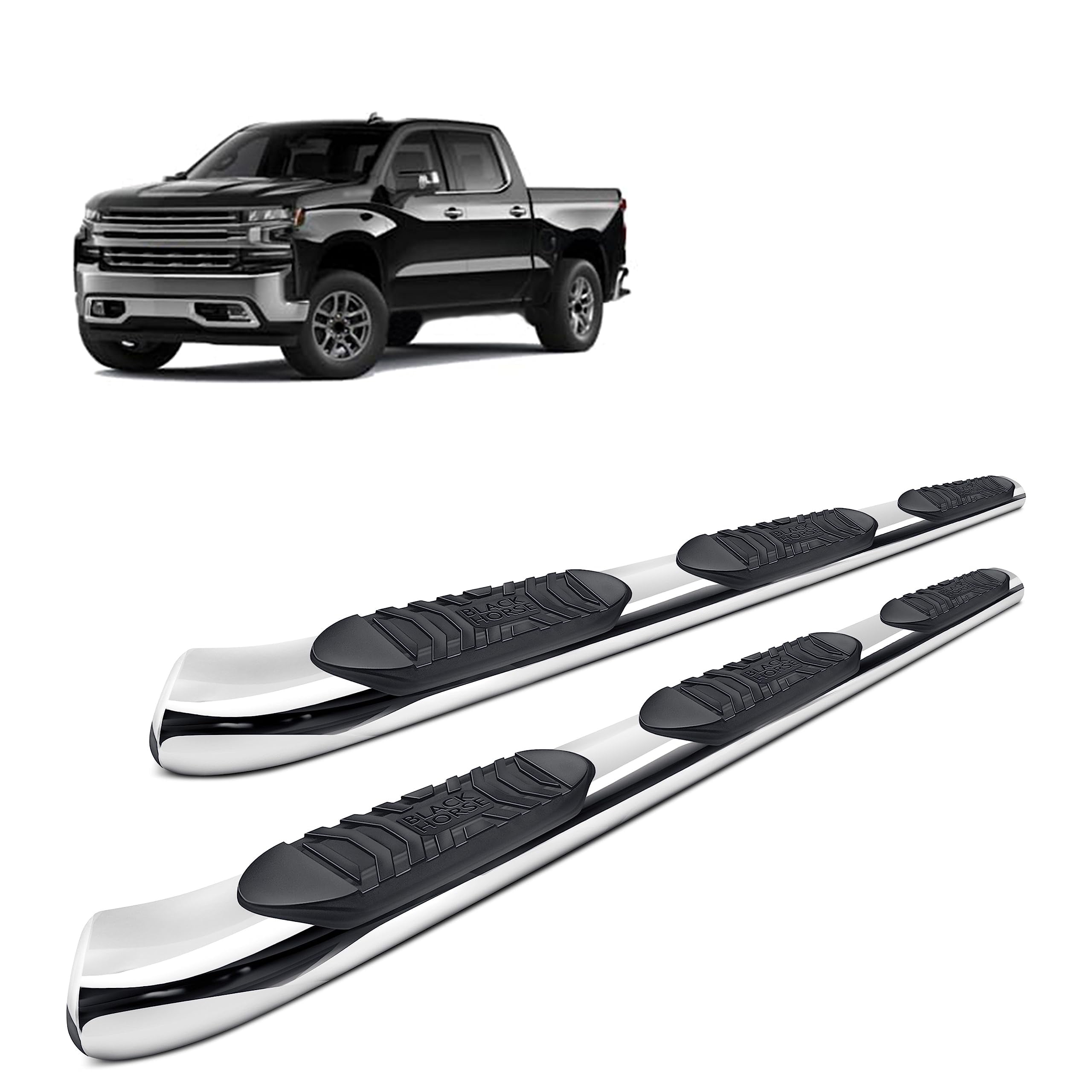 Black Horse Extreme Wheel-to-Wheel Side Steps Stainless Steel ...
