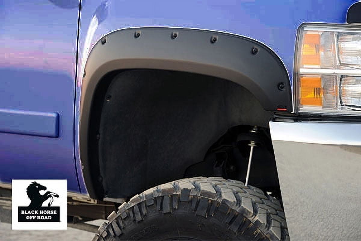 Black Horse Fender Flares Fits 2014-2015 Gmc Sierra 1500 Standard Cab ...