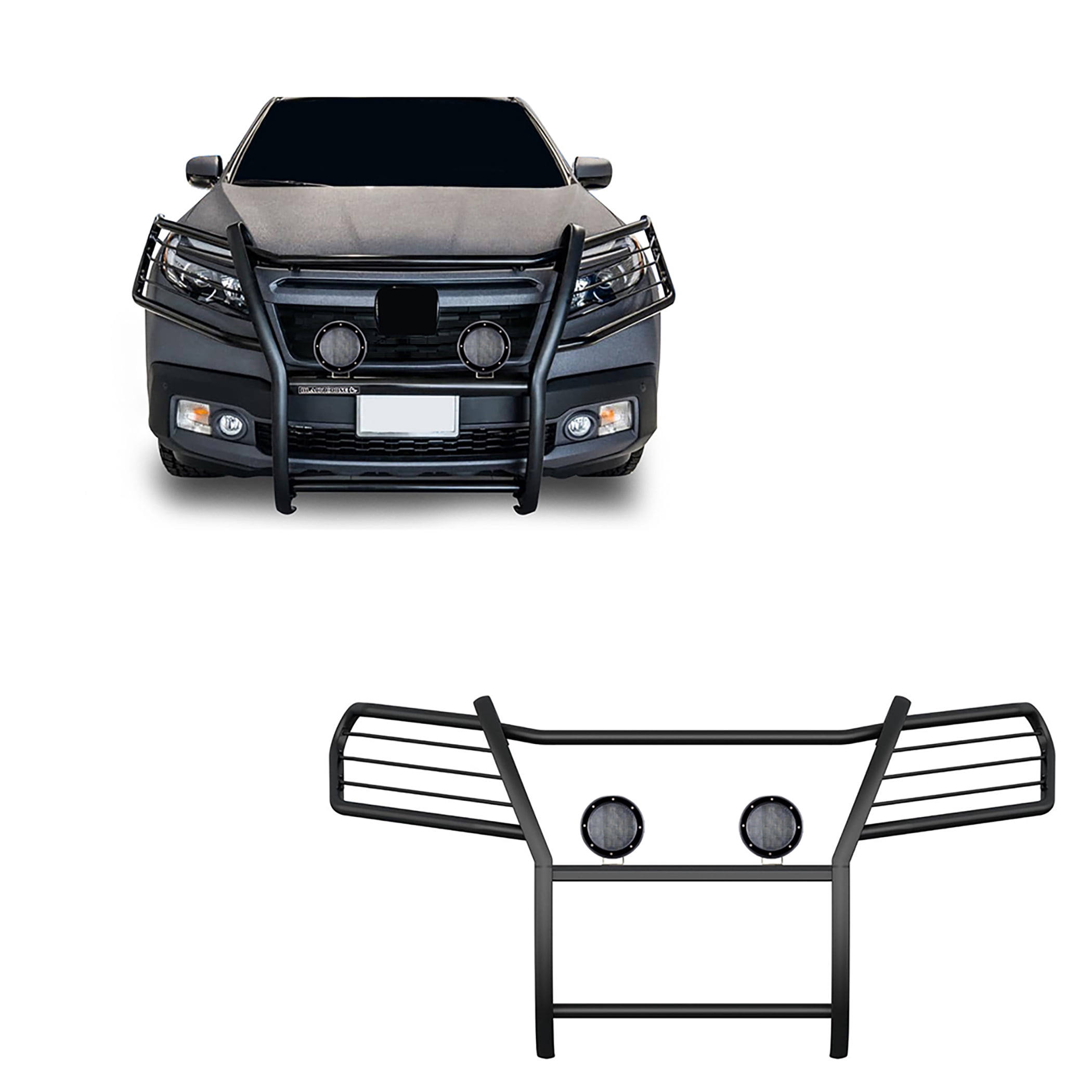 Black Horse Grille brush Bumper Guard Modular Black Come with Pair of 5 ...