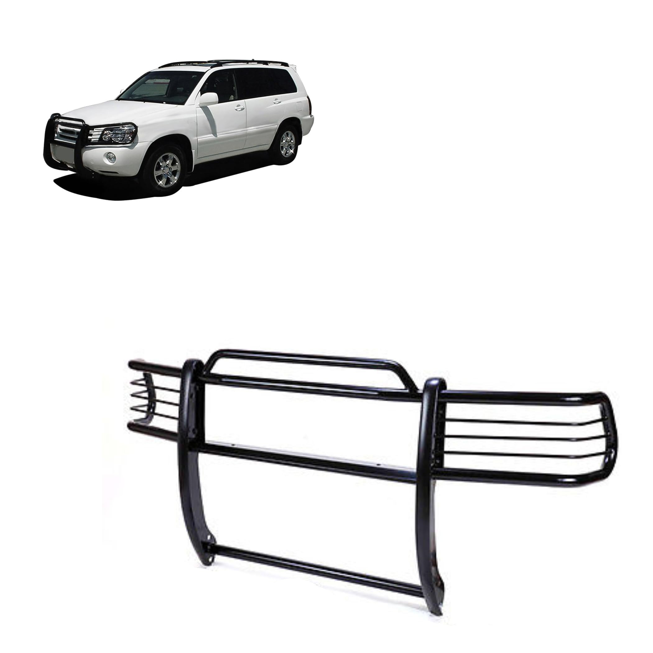 Black Horse Grille brush Bumper Guard Modular Black Compatible with ...