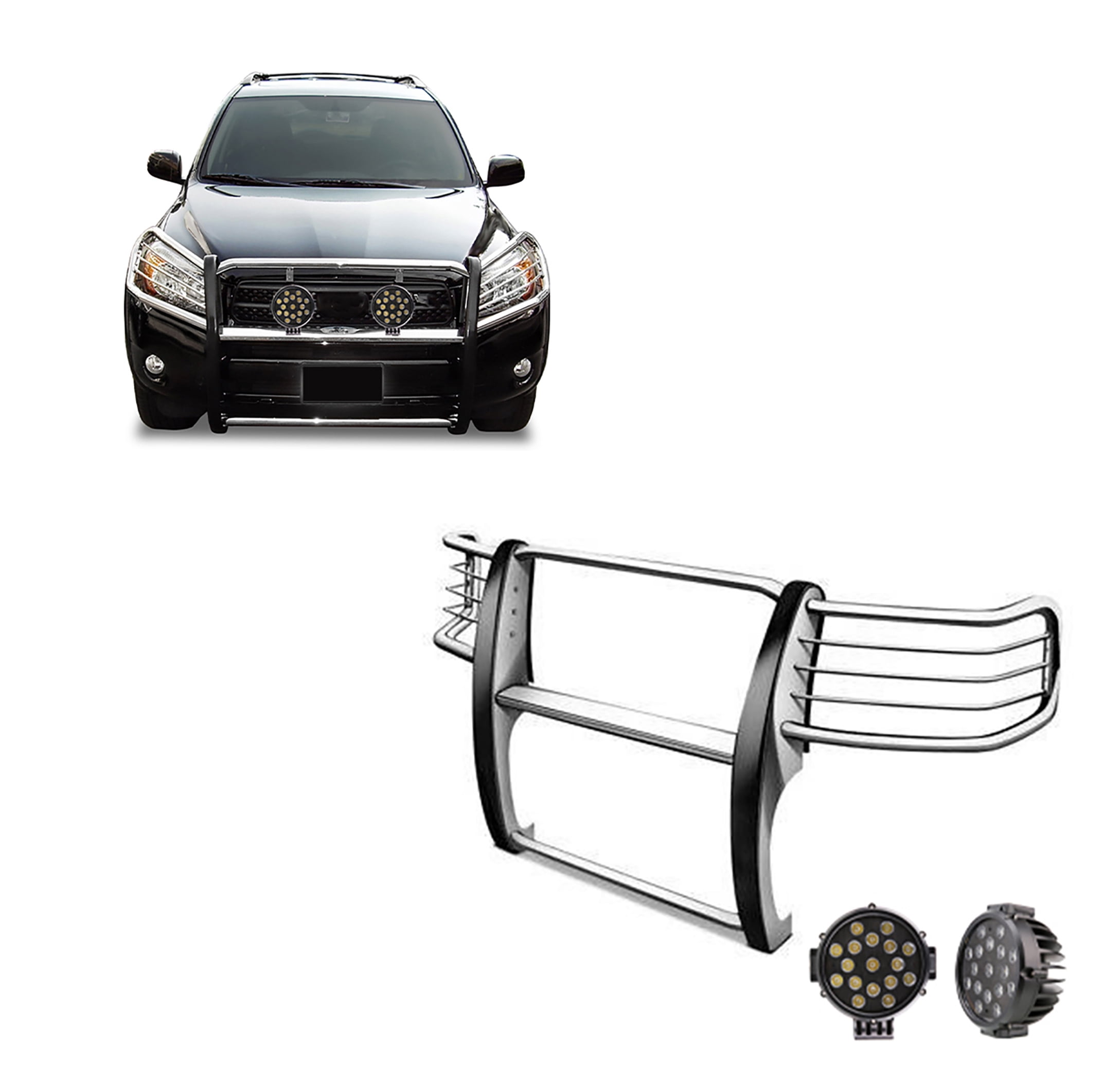 Black Horse Grille brush Bumper Guard Modular Stainless Steel Come With ...