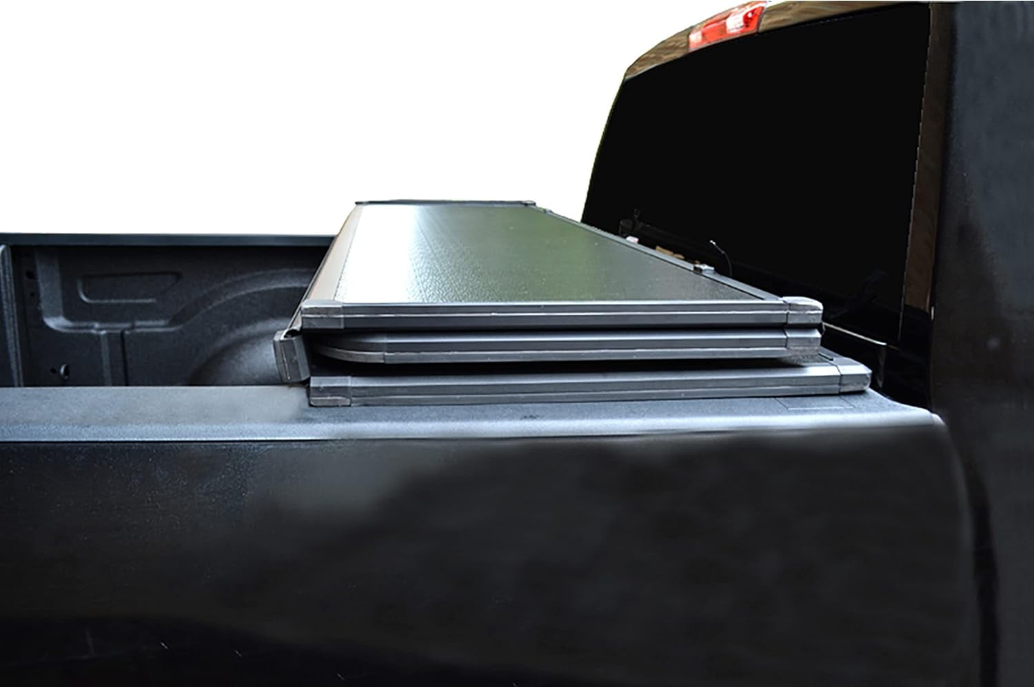 Black Horse Hard High Profile TriFold Truck Bed Tonneau Cover ...