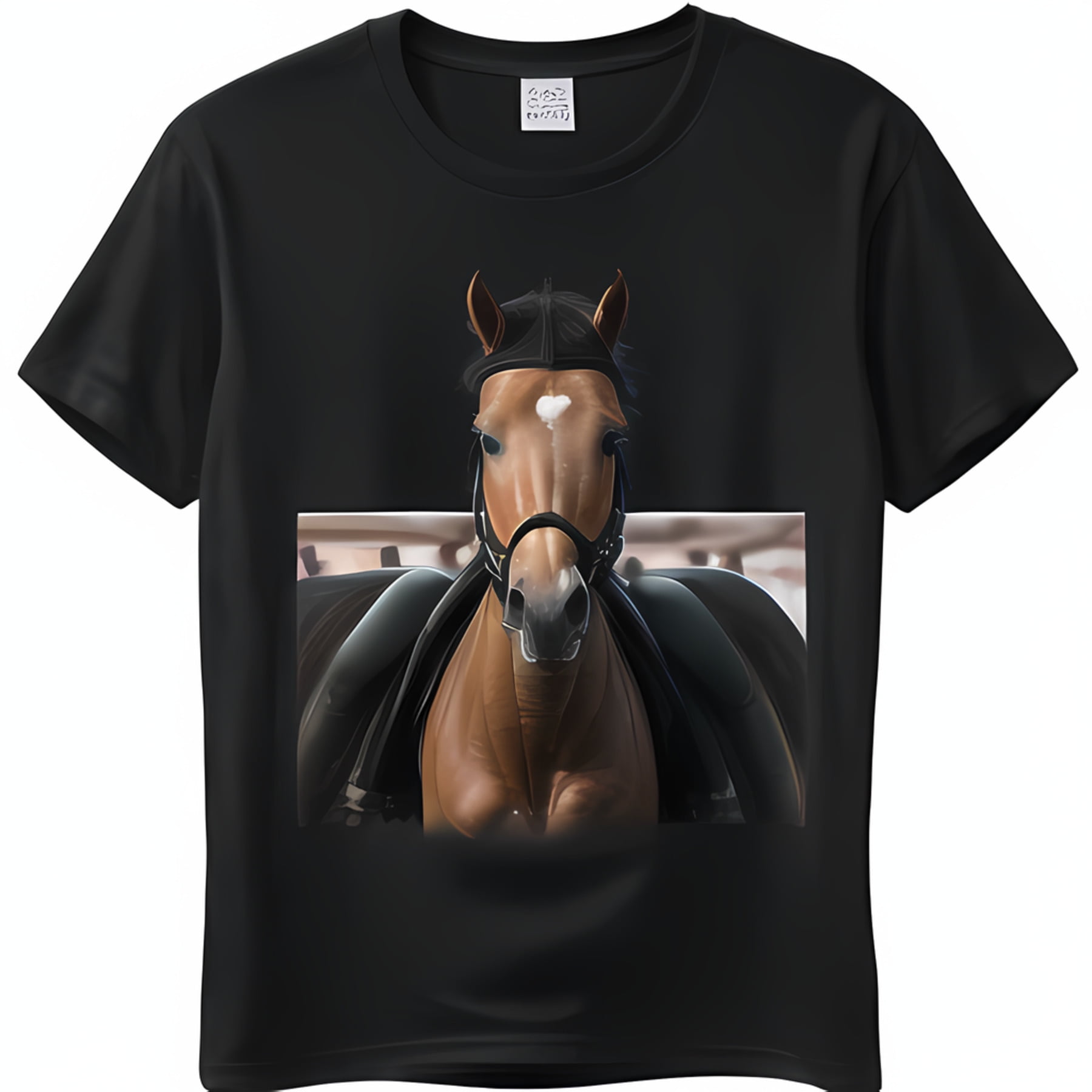 Black Horse Heart T-Shirt: Expressive Eyes Flared Nostrils Heart Shaped ...
