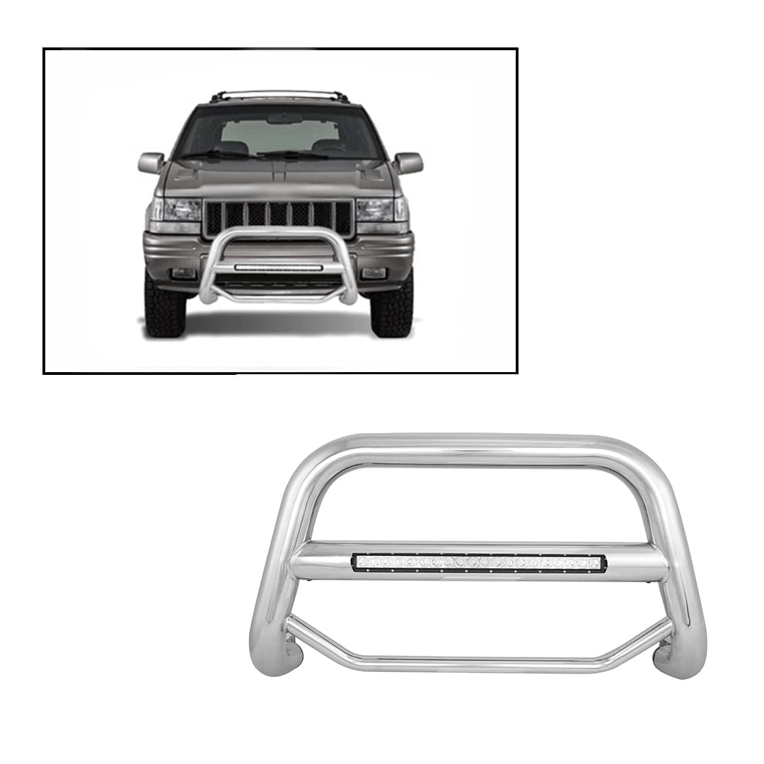 Black Horse MAX Beacon Bull Bar No Skid Plate Stainless Steel ...