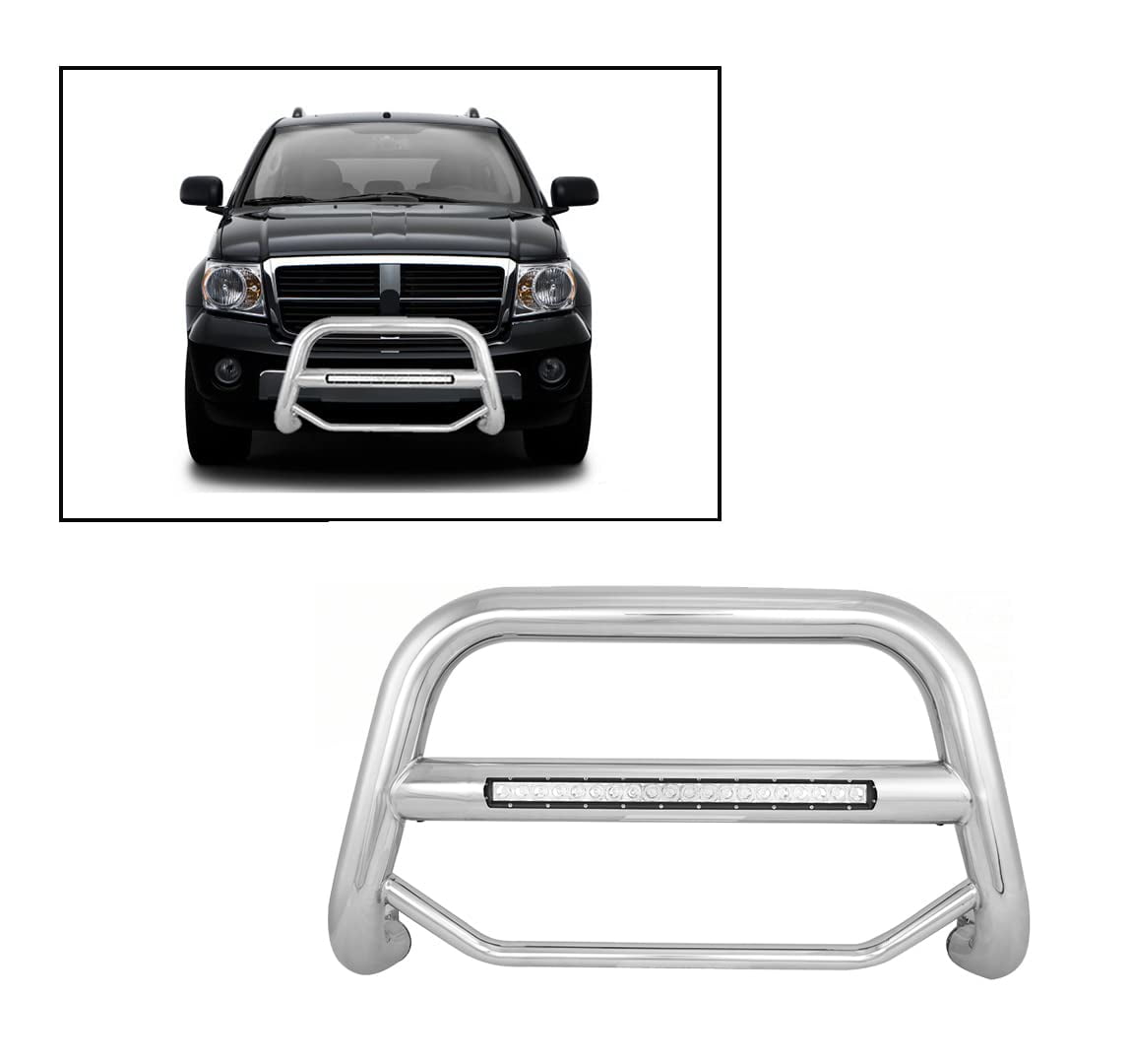 Black Horse MAX Beacon Bull Bar No Skid Plate Stainless Steel ...