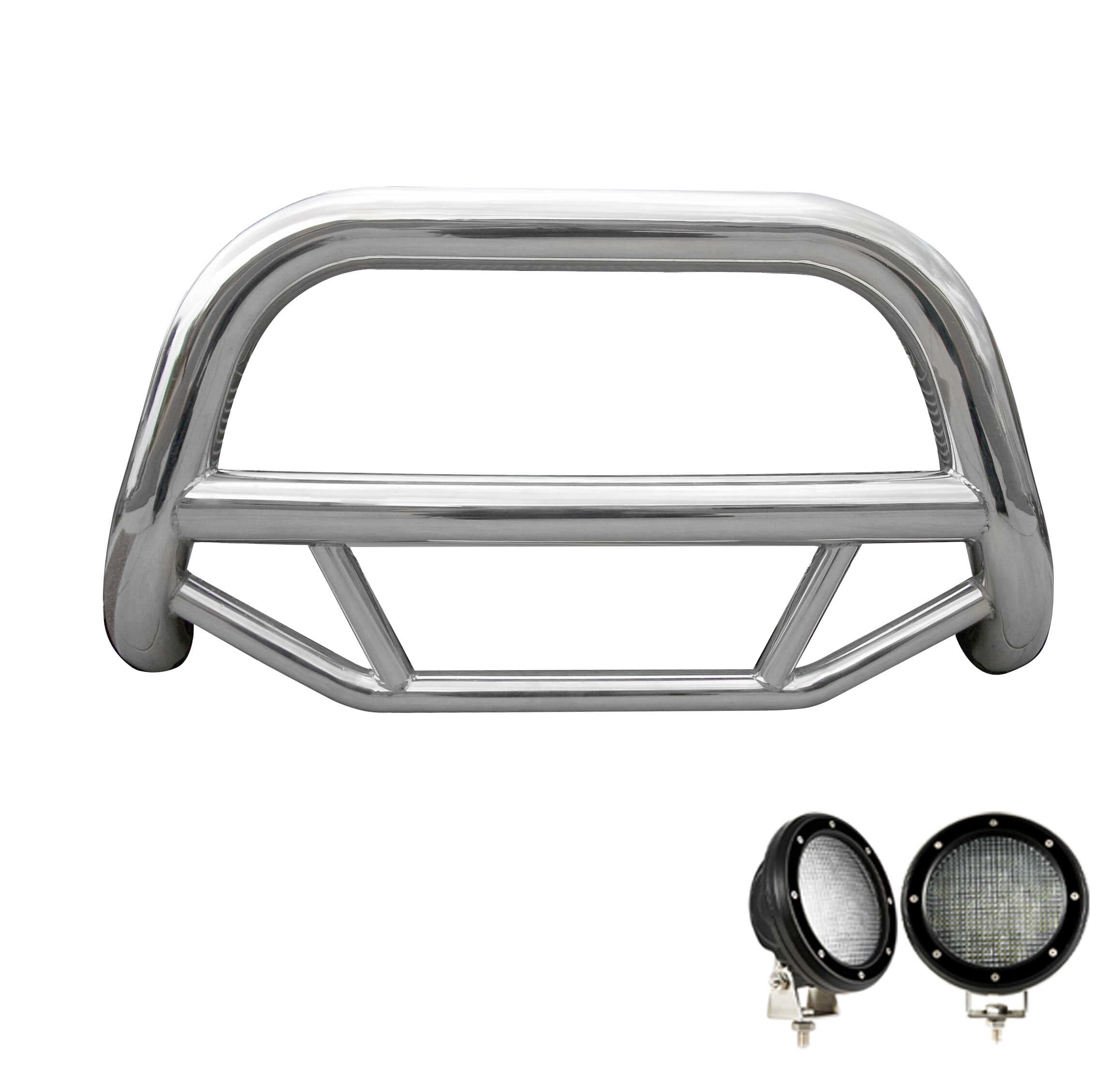 Black Horse Max Bull Bar Kit No skid plate Stainless Steel Compatible ...