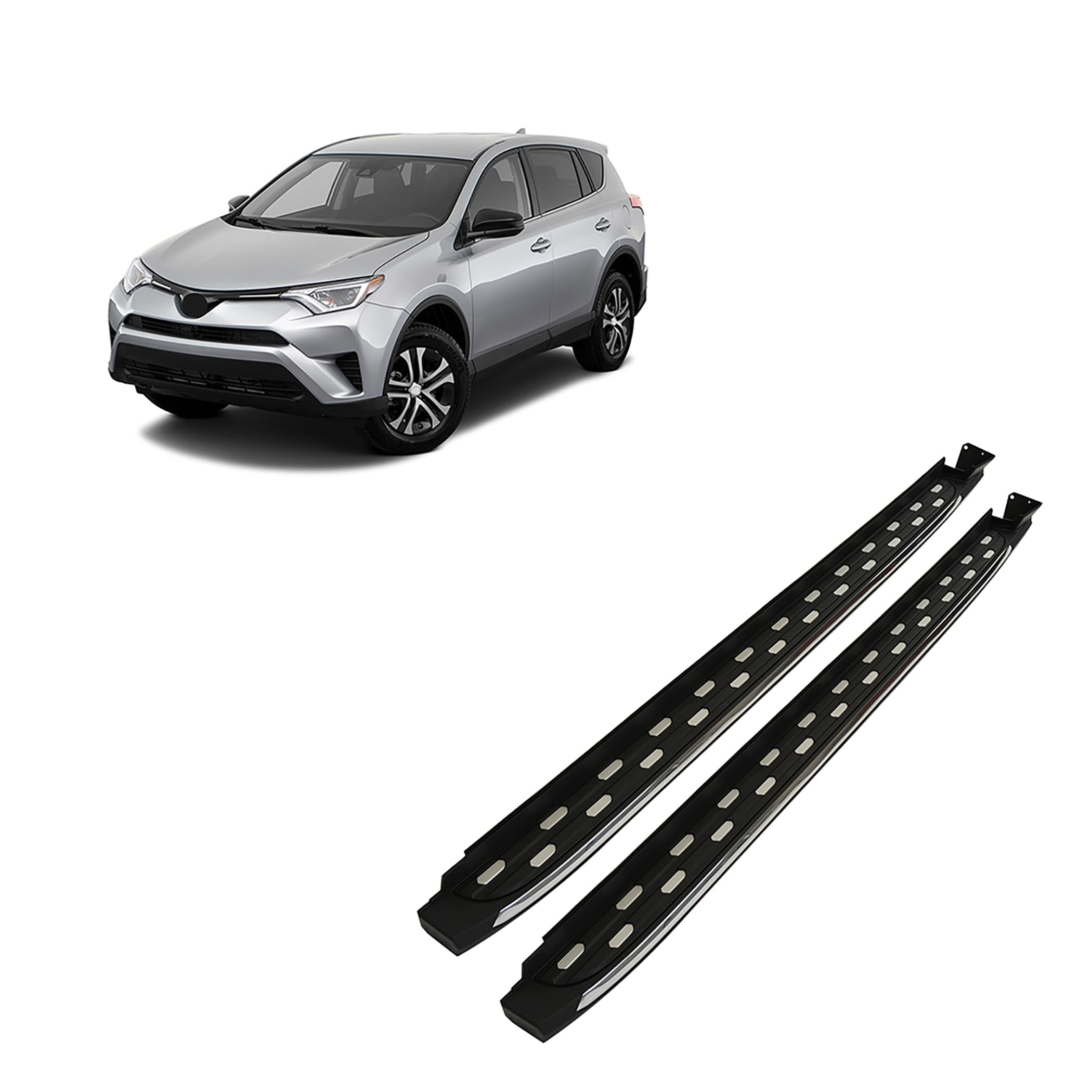 Black Horse OEM Replica Running Boards Aluminum Compatible with 2016 ...