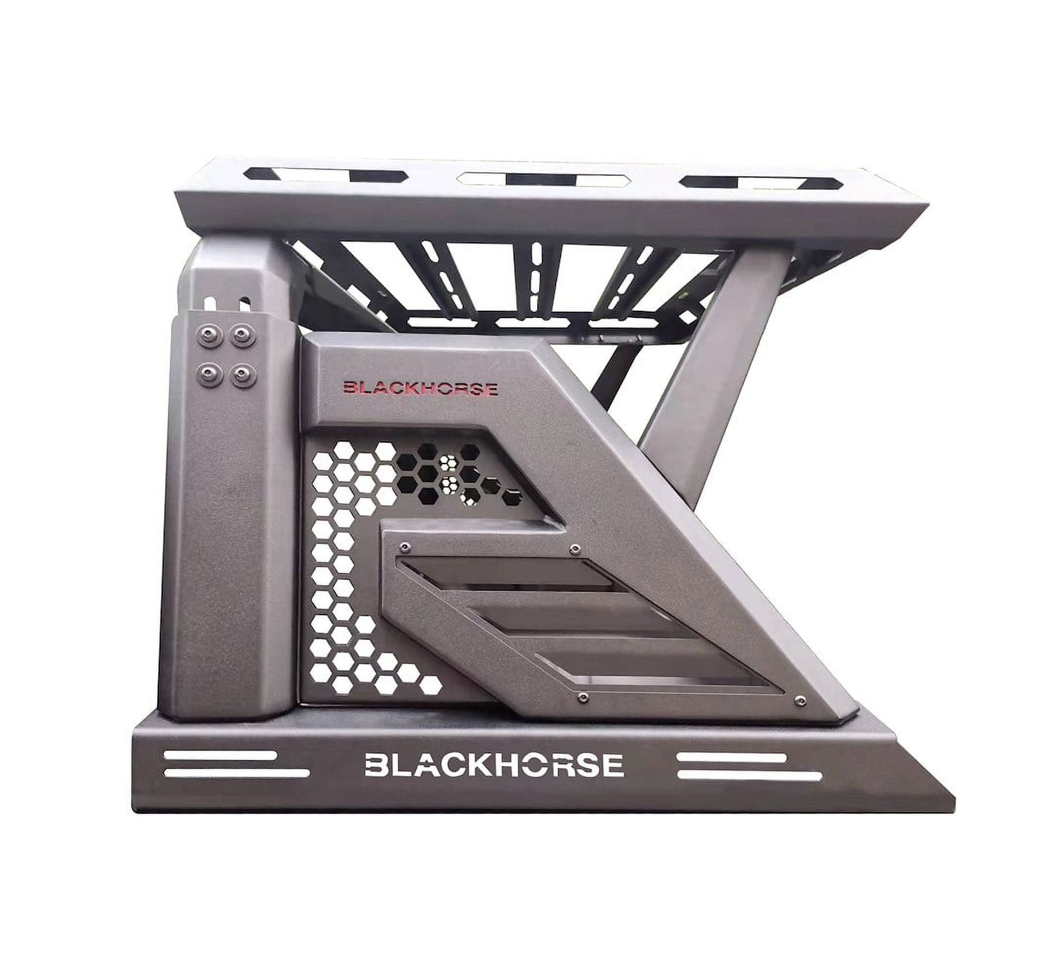 Black Horse Off Road Armour II Roll Bar W/Basket Black Compatible with ...