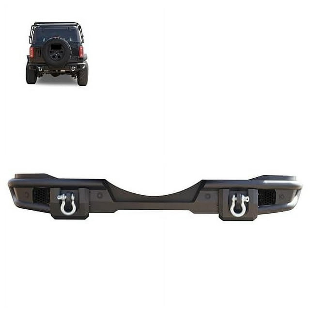 Black Horse Off Road ARBFB22T Armour Tubular Rear Bumper for Ford ...