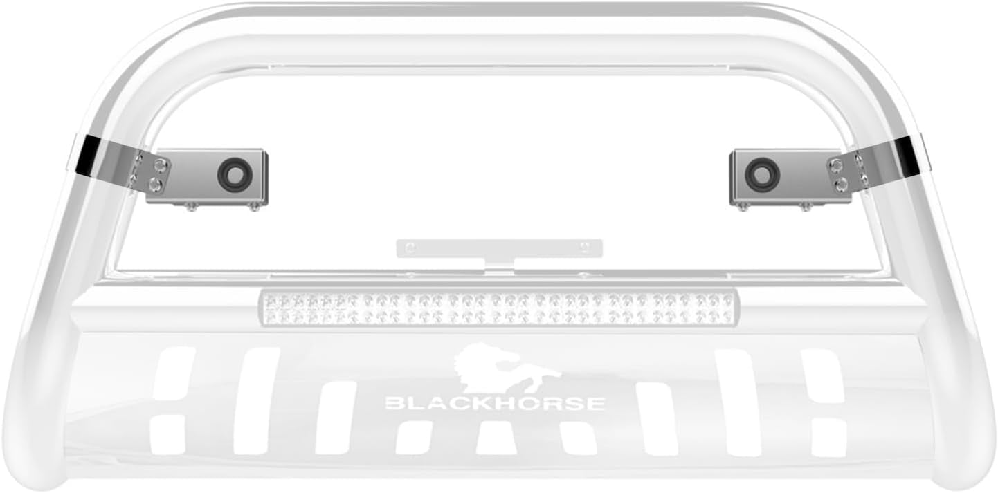 Black Horse 3" Bull Bar Parking Sensor Relocation Kit S/S Compatible ...