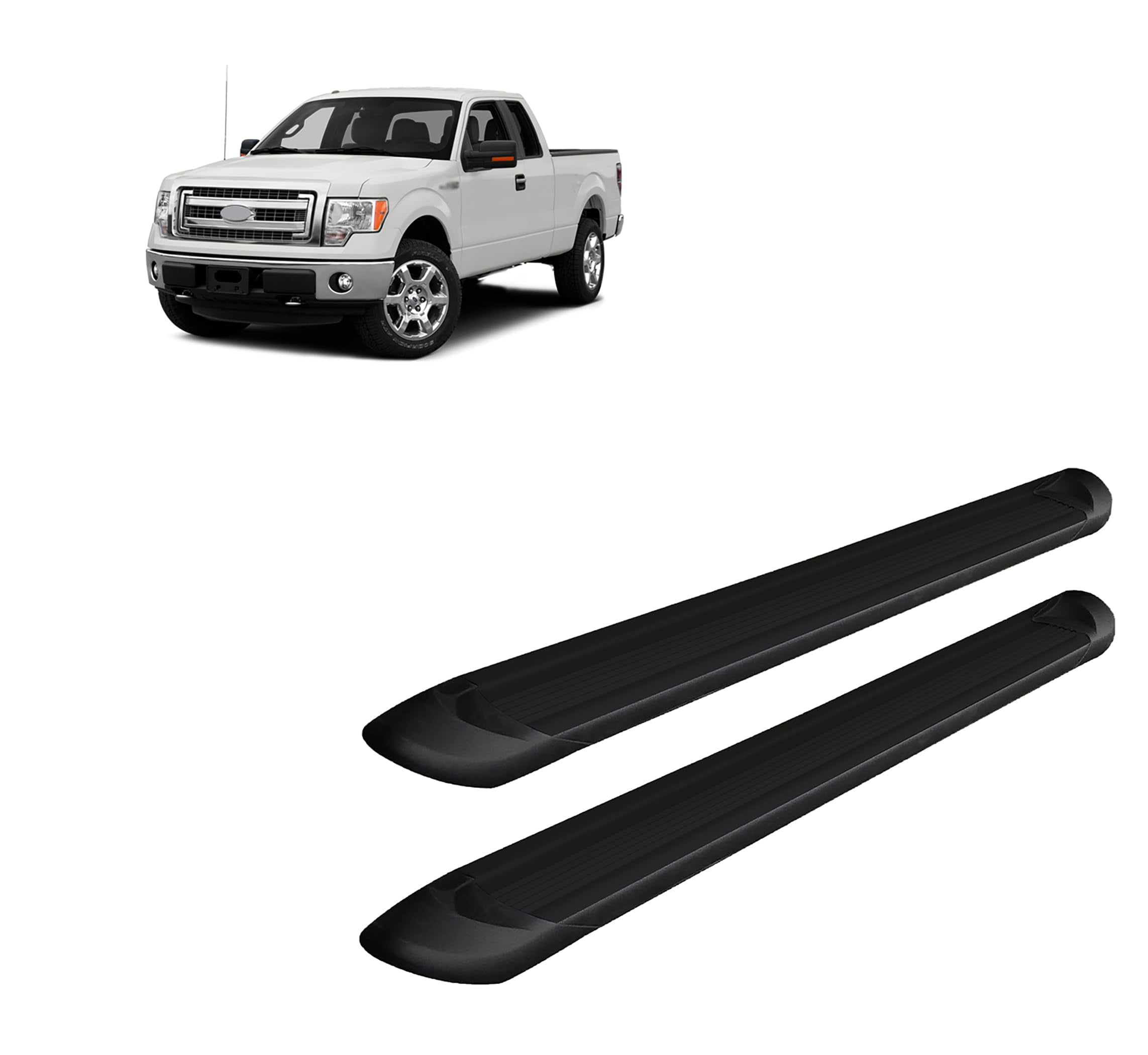 Black Horse Off Road Black Aluminum Transporter Running Boards TR-F378 - Walmart.com