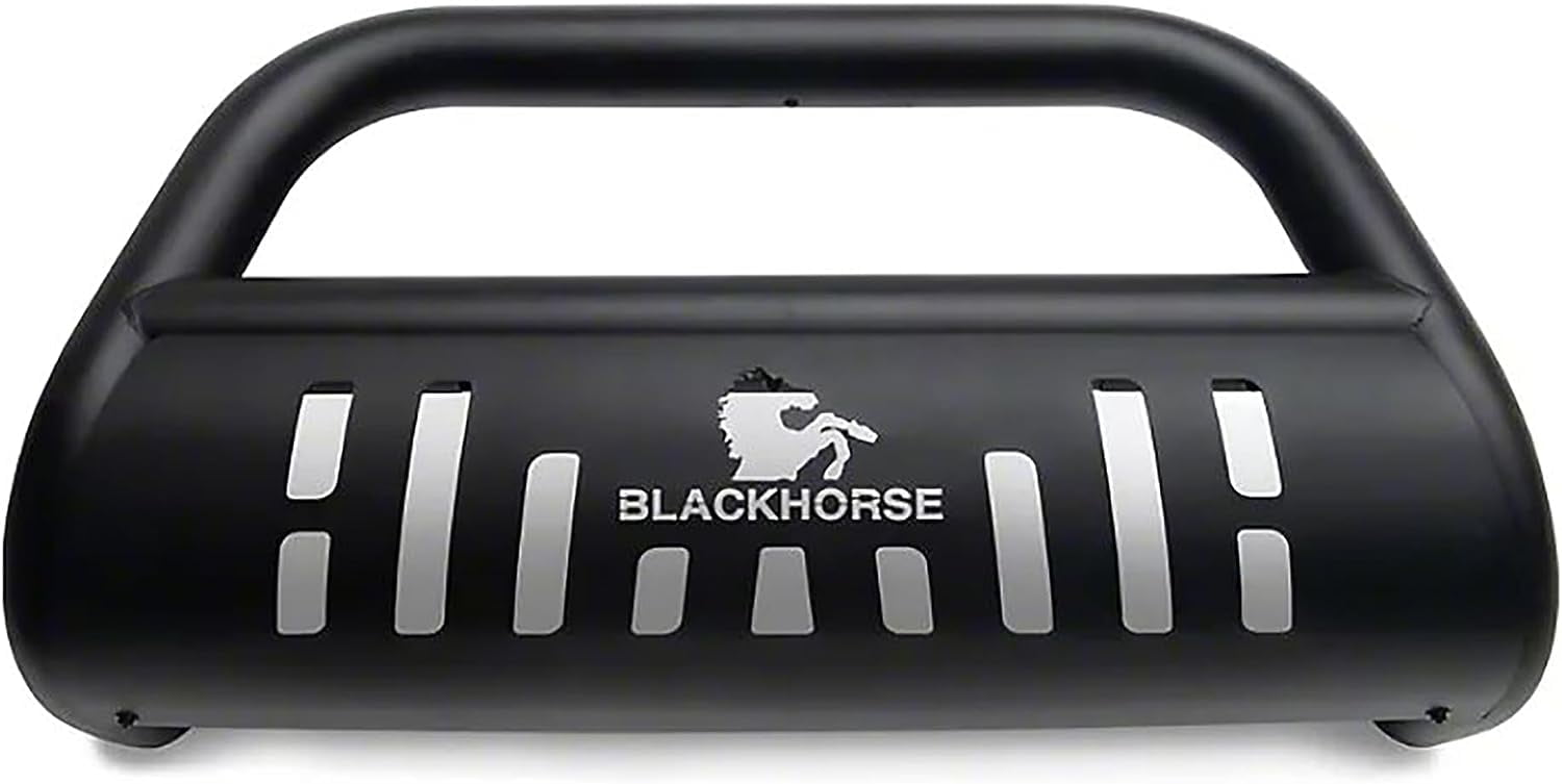 Black Horse Off Road Bull Bar Skid Plate Black Compatible with 2020 ...