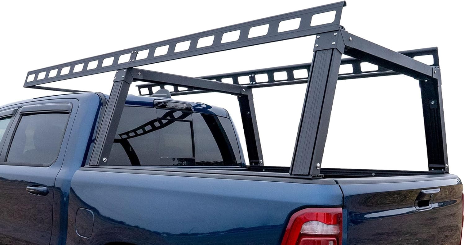 Black Horse Heavy Duty Ladder Rack Over Cab System 6.5' Bed Black ...