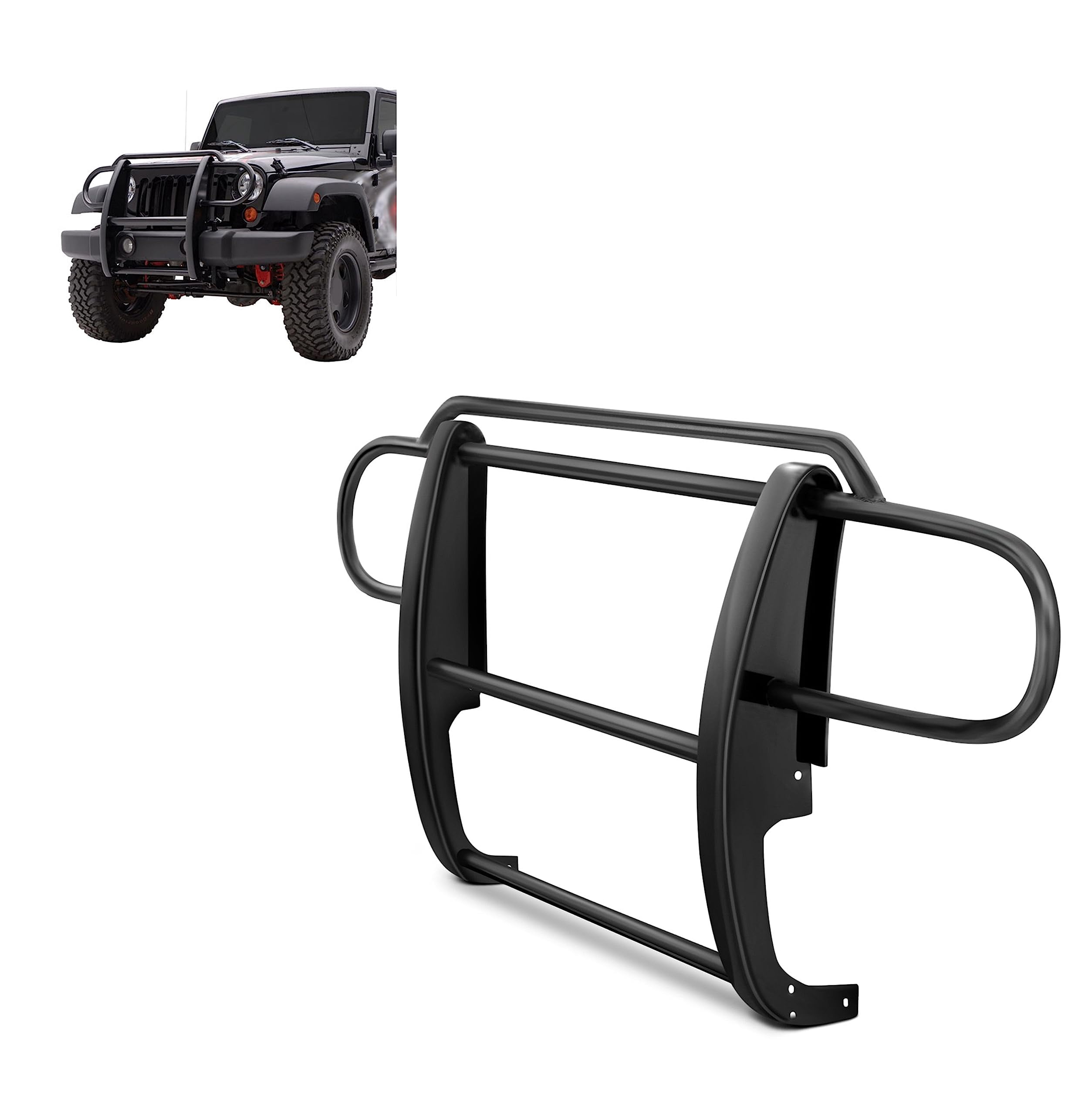 Black Horse Off Road Grille Guard Black Steel 17Jpwrma Fits select ...
