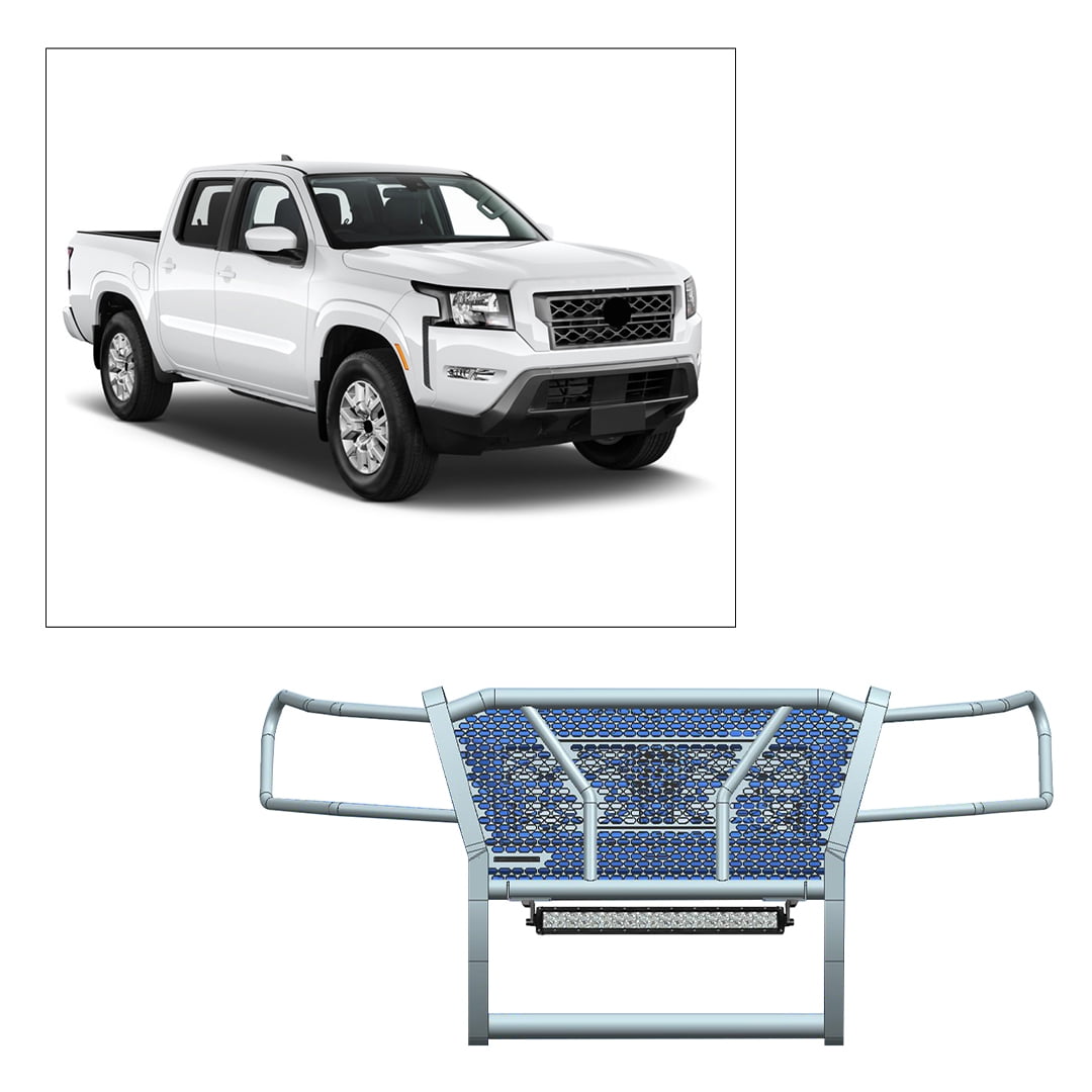 Black Horse Off Road RUNIFR22BK1 Rugged Grille Guard Kit for Nissan ...