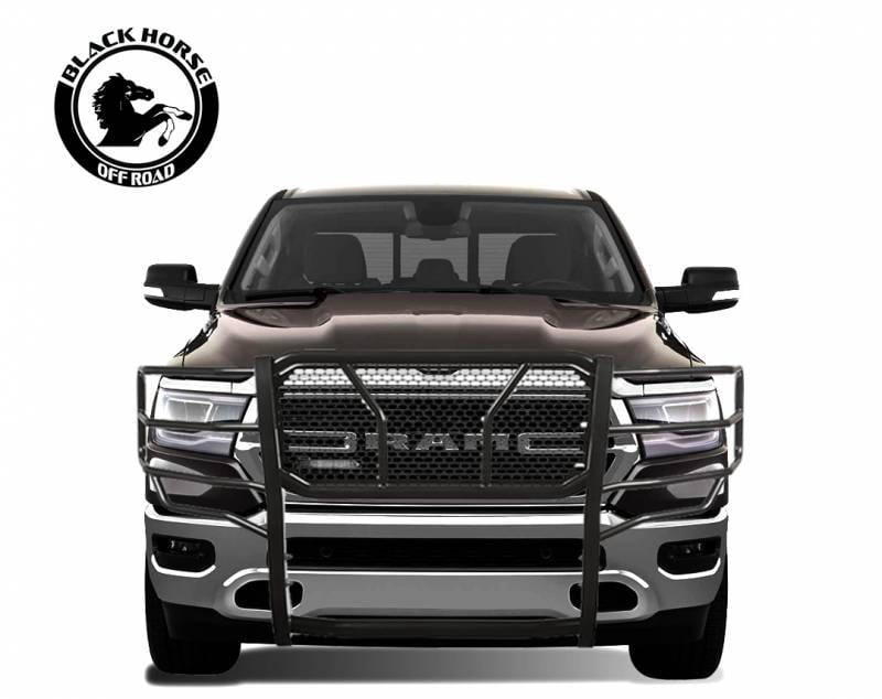 Black Horse Rugged Grille Guard, Steel, Fits 2019-20 RAM 1500 CLASSIC ...