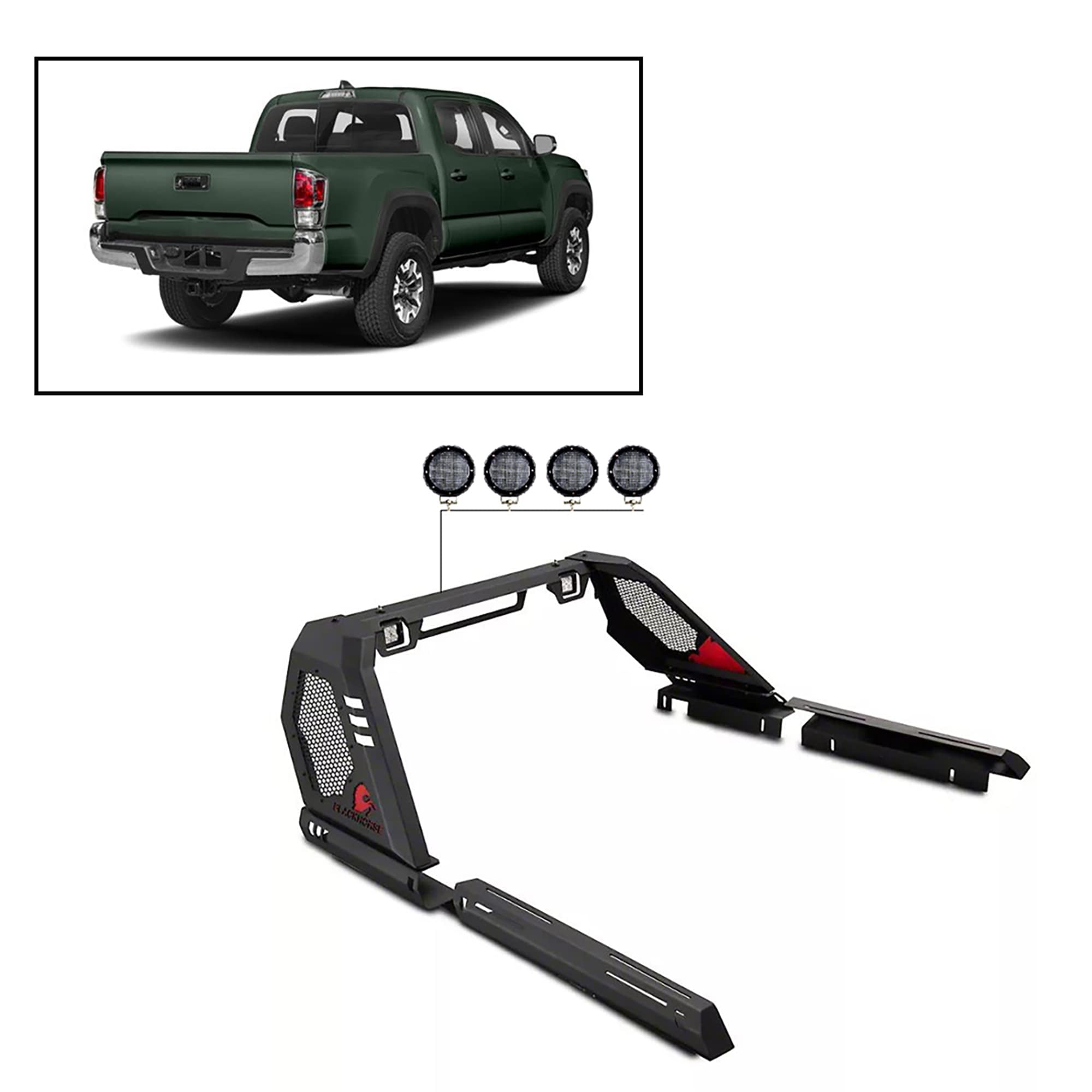 Black Horse Off Road VIRB06BPFB Vigor Roll Bar Kit - Walmart.com
