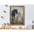 Black Horse Print Horse Nursery Decor Little Girl & Horse Print ...